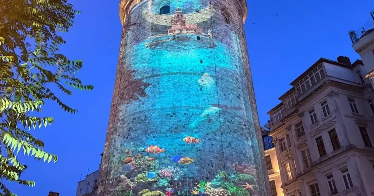 Galata Kulesi'nde ''Sıfır Atık'' temalı mapping gösterisi - Hür Haber